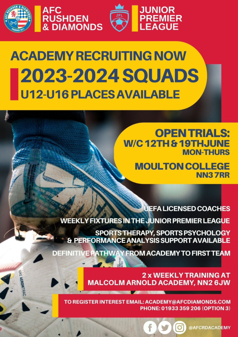 Academy News… – AFC Rushden & Diamonds