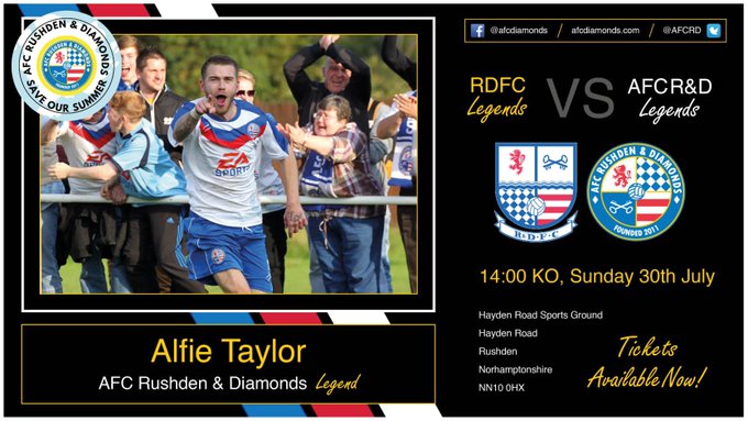AFC R&D Legend – Alfie Taylor – AFC Rushden & Diamonds