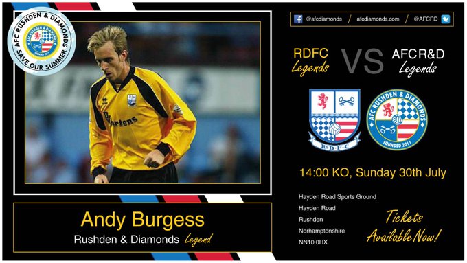 RDFC Legend – Andy Burgess – AFC Rushden & Diamonds