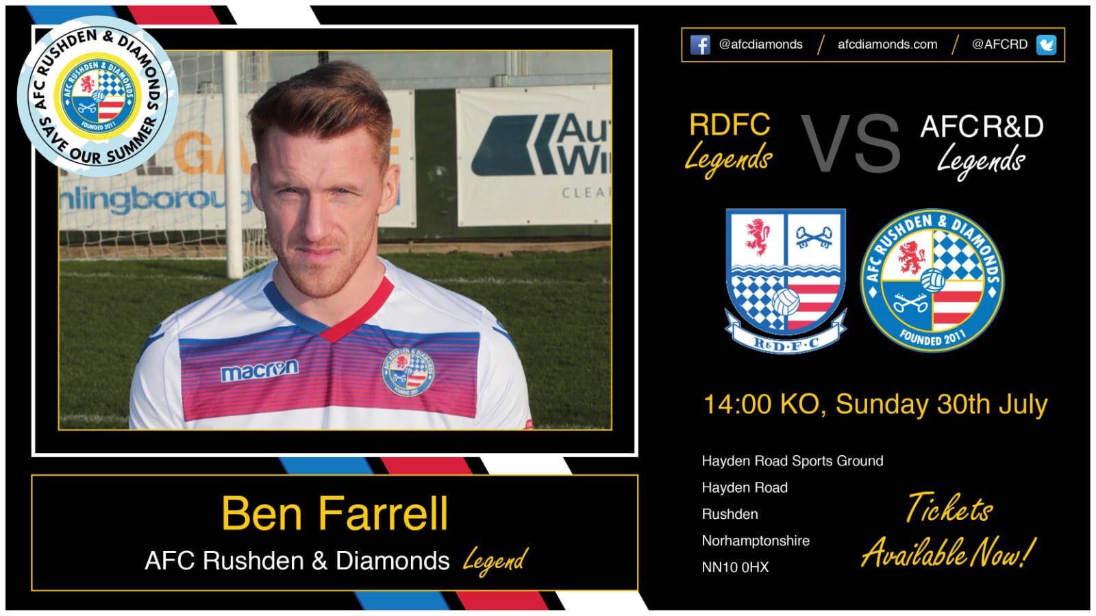 AFC R&D Legend – Ben Farrell – AFC Rushden & Diamonds