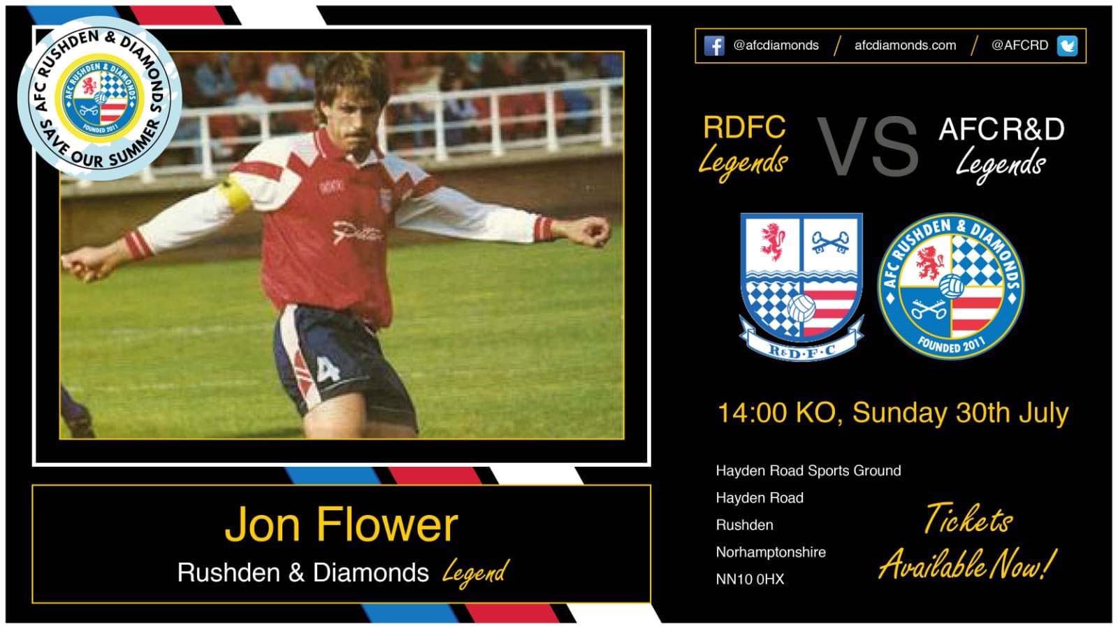 RDFC Legend – Jon Flower – AFC Rushden & Diamonds