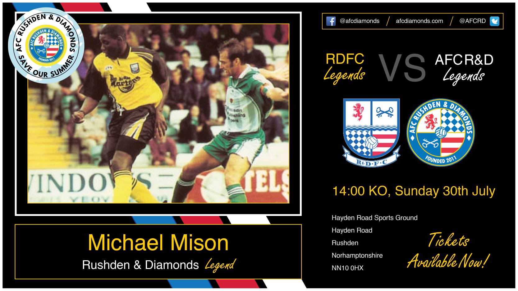 RDFC Legend – Michael Mison – AFC Rushden & Diamonds