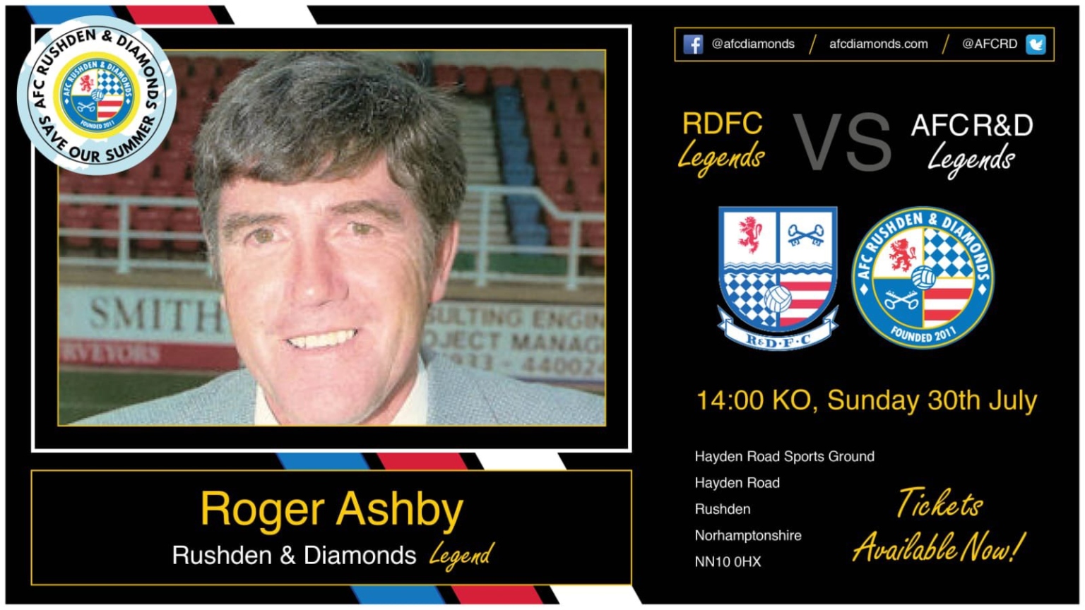 RDFC Legend – Roger Ashby – AFC Rushden & Diamonds