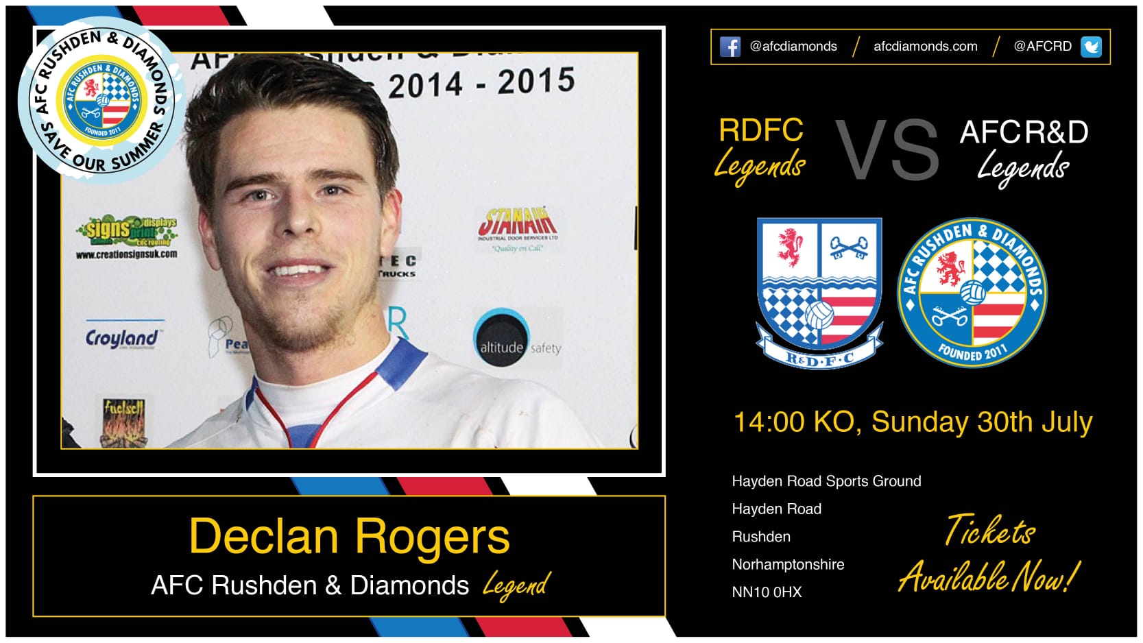 AFC R&D Legend – Declan Rogers – AFC Rushden & Diamonds