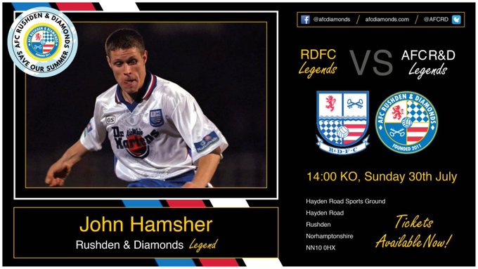 RDFC Legend – John Hamsher – AFC Rushden & Diamonds