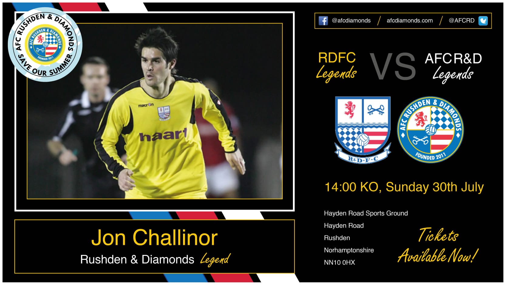 RDFC Legend – Jon Challinor – AFC Rushden & Diamonds