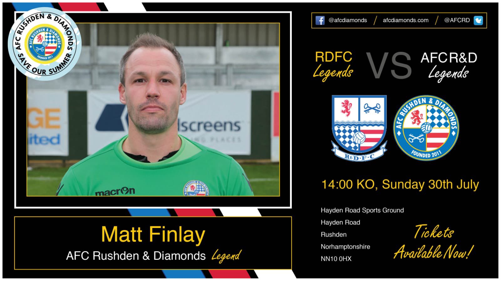 AFC R&D Legend – Matt Finlay – AFC Rushden & Diamonds