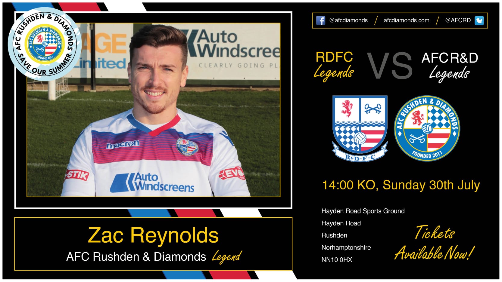 AFC R&D Legend – Zac Reynolds – AFC Rushden & Diamonds