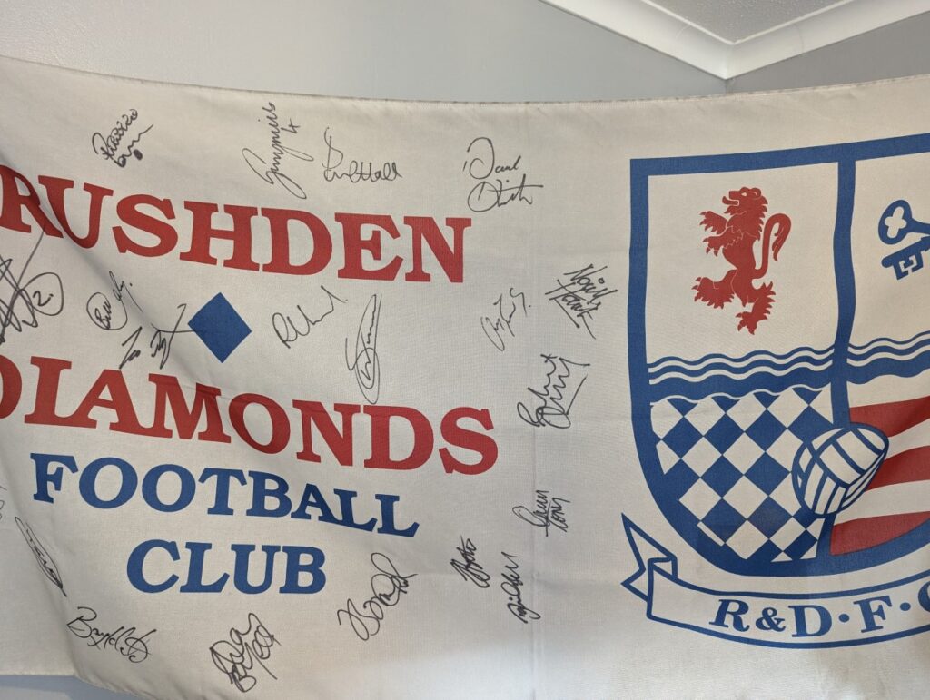 Lot 3a – Signed RDFC Flag – AFC Rushden & Diamonds
