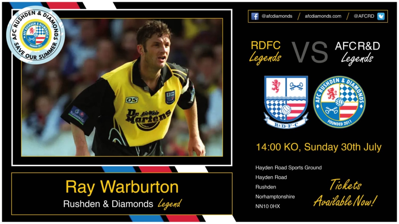 RDFC Legend – Ray Warburton – AFC Rushden & Diamonds