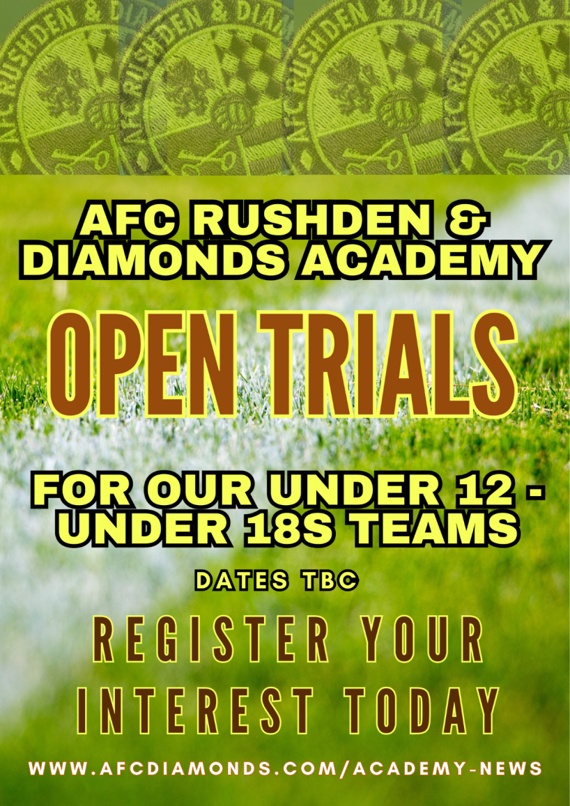 2024 Academy Open Trials – AFC Rushden & Diamonds